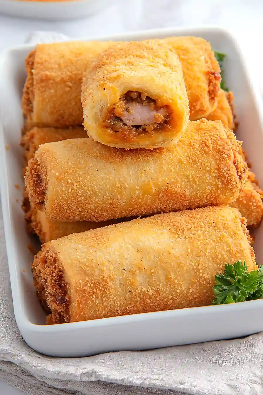 Breaded Ham and Cheese Roll Ups