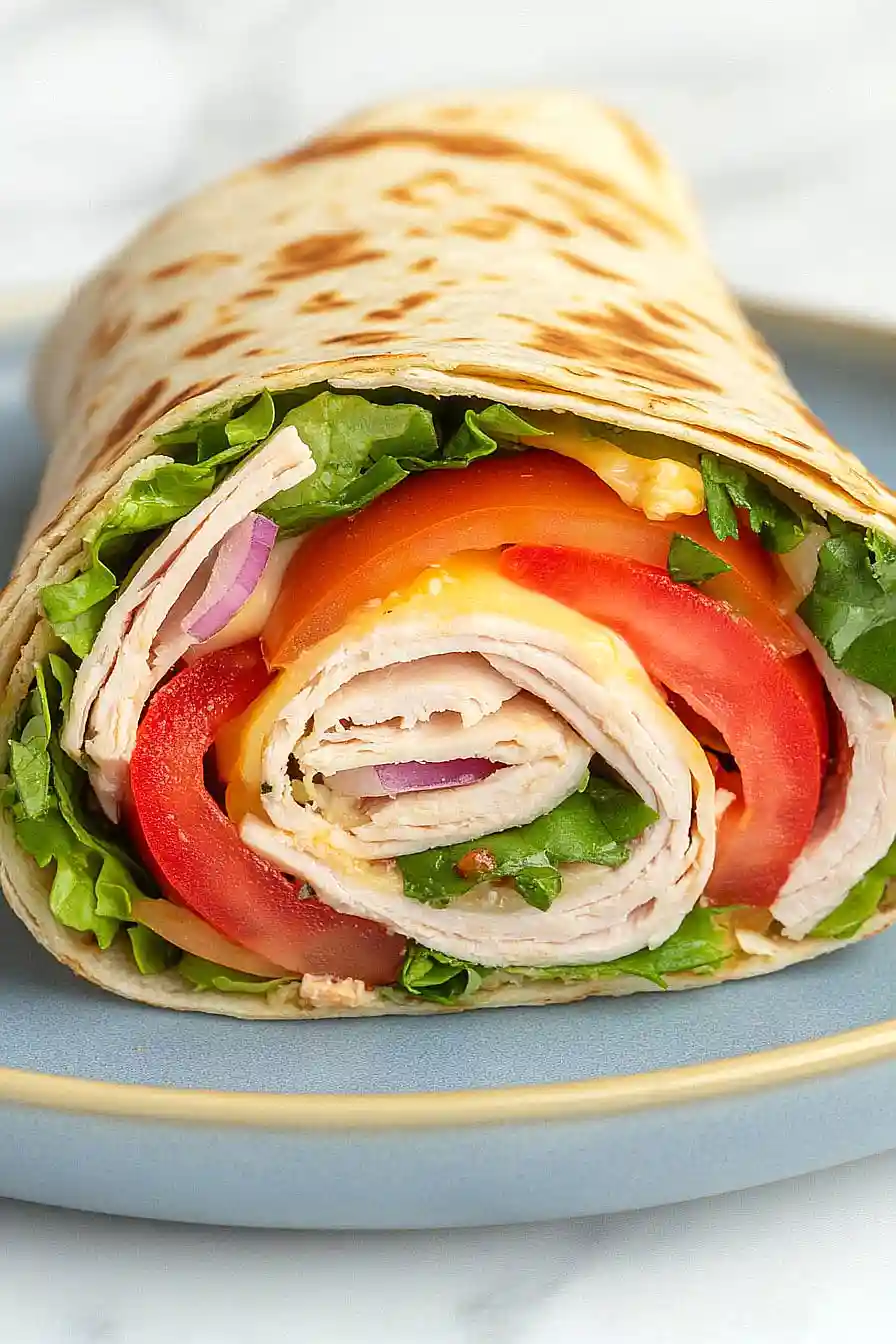 Easy Turkey and Cheese Wraps