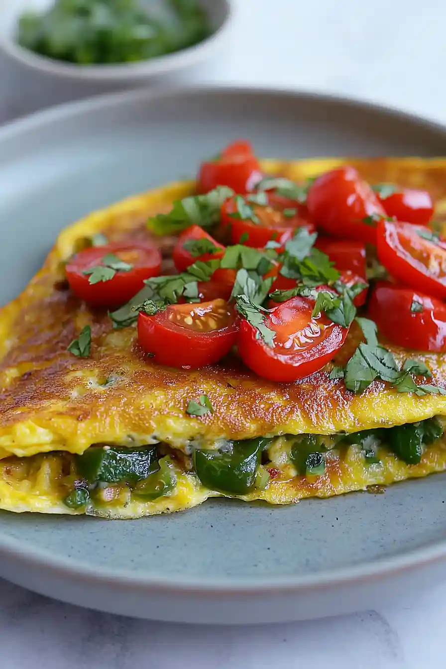 Fluffy Hatch Chile Omelette