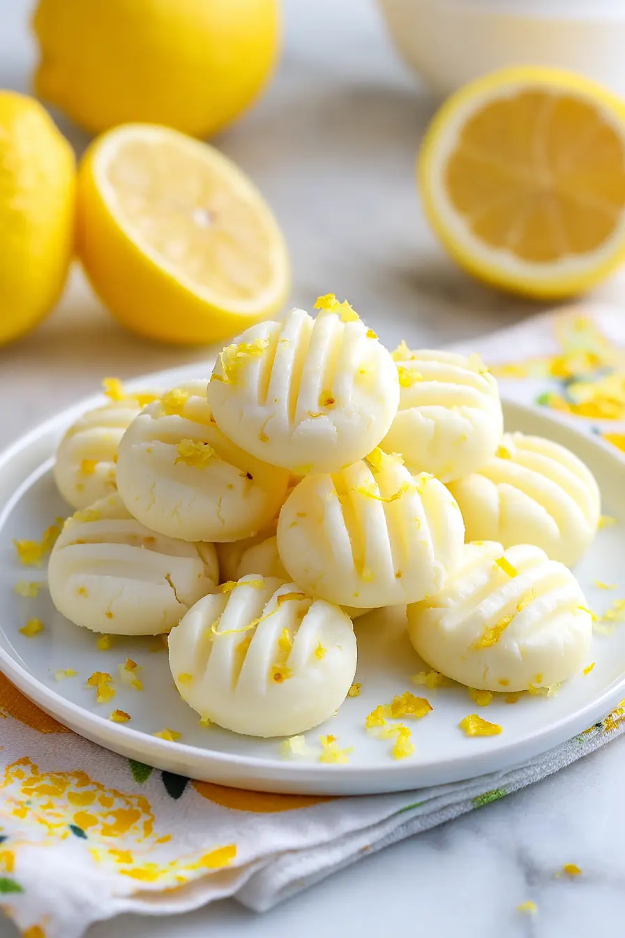 Buttery Lemon Cream Cheese Mints