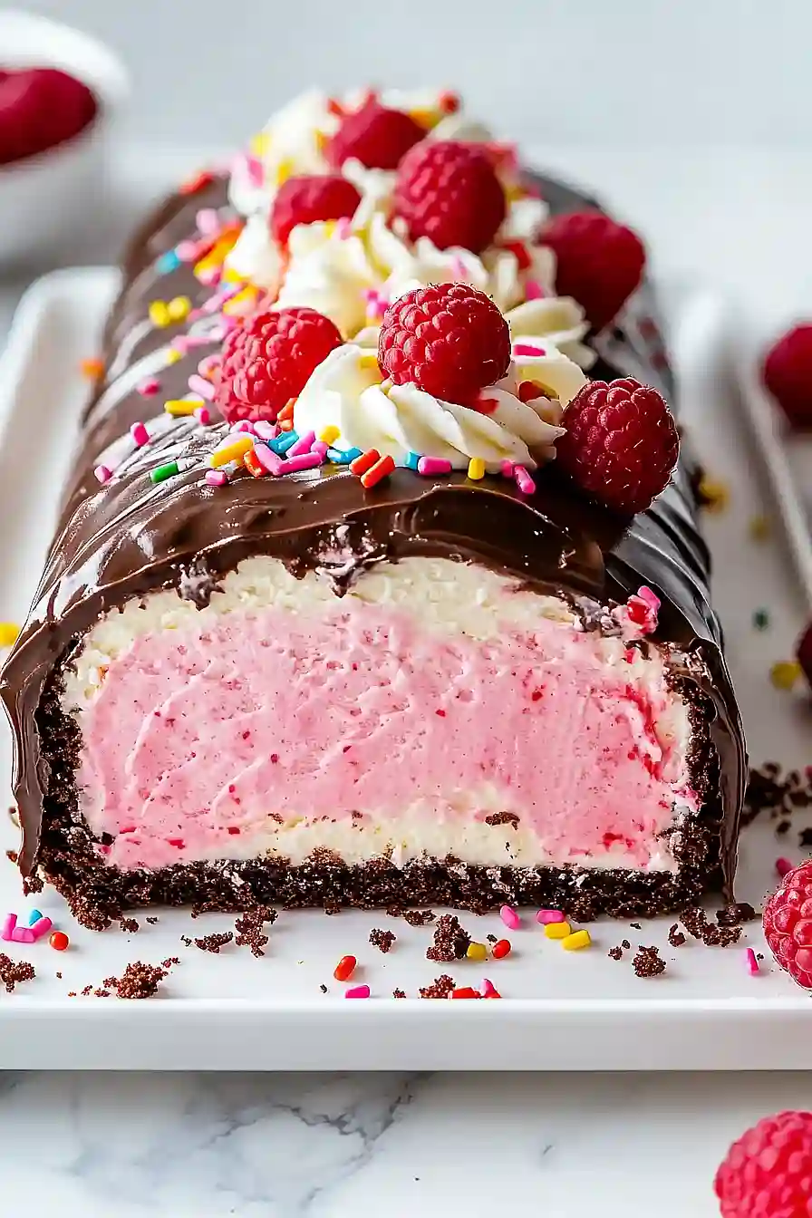 Sweet Neapolitan Cake Roll