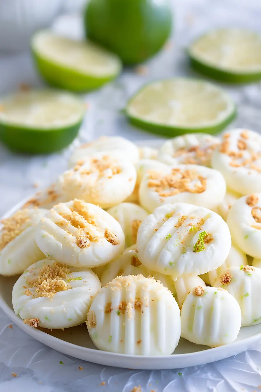 Homemade Key Lime Cream Cheese Mints