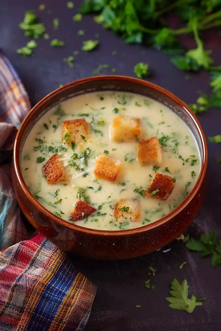Authentic Italian Style Garlic Soup