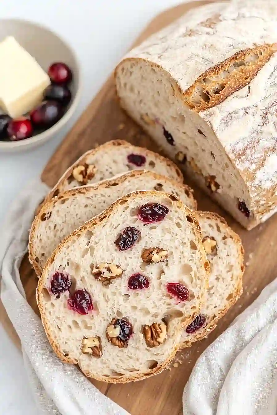 Easy Cranberry Walnut Sourdough Bread