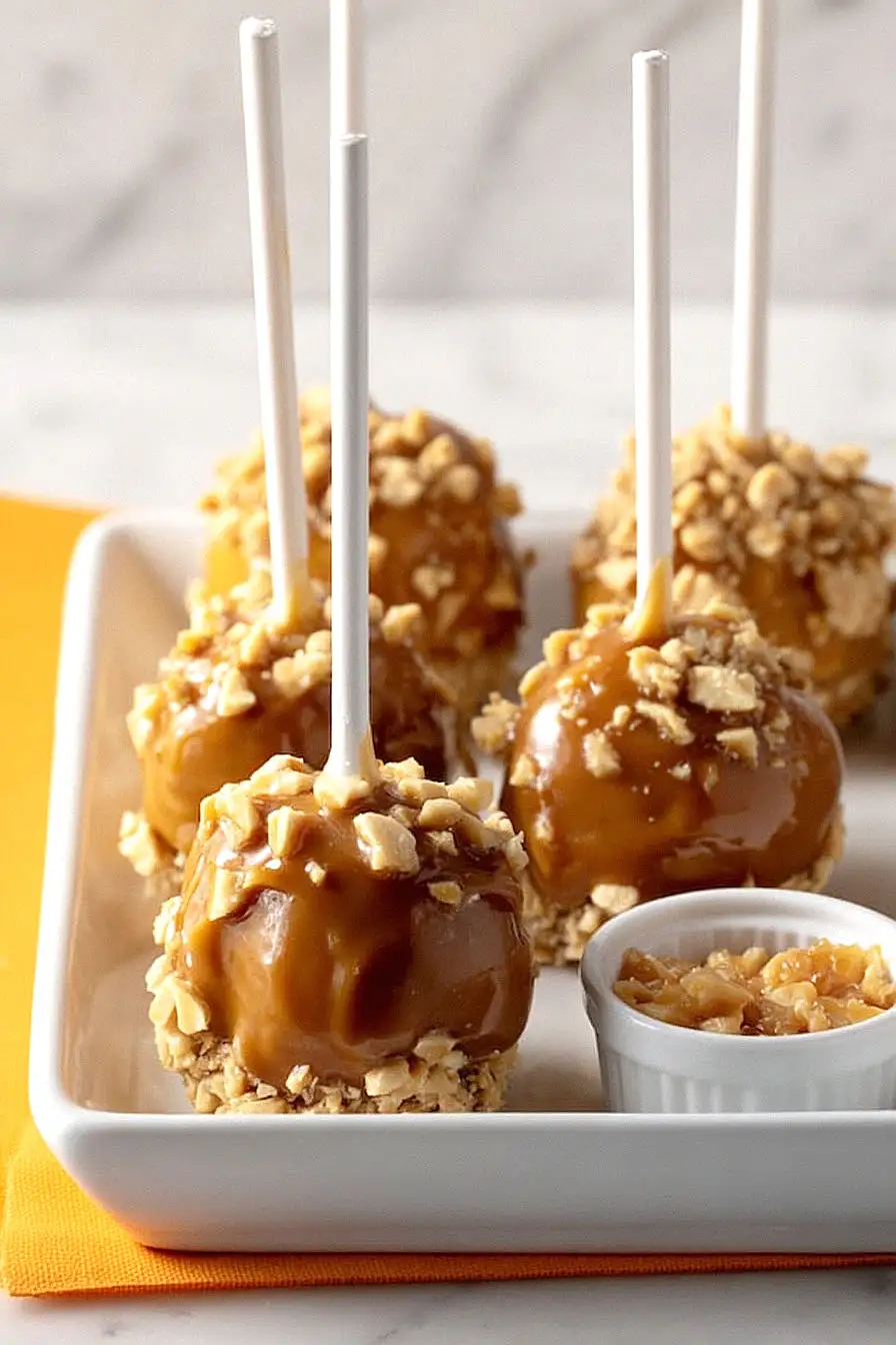 Easy Caramel Apple Cake Pops
