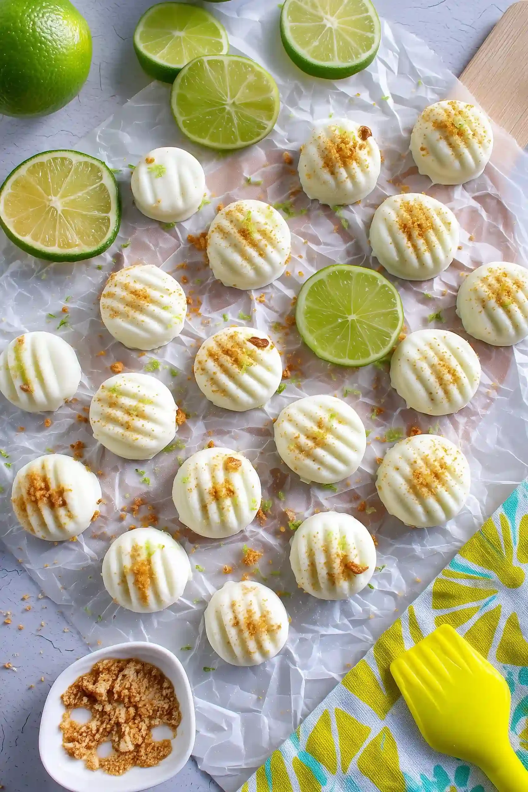 Homemade Key Lime Cream Cheese Mints
