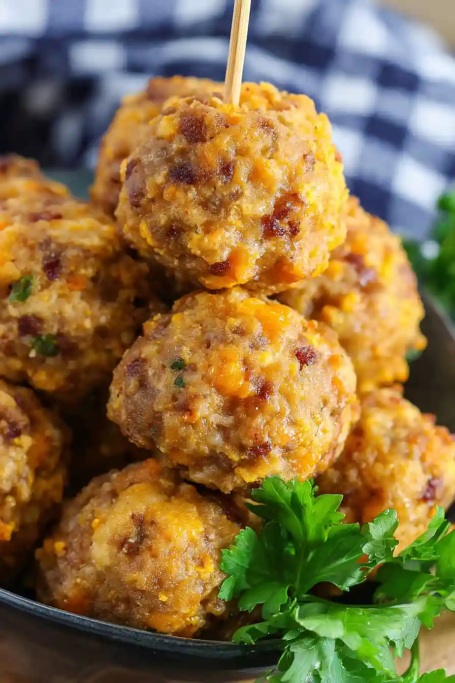 Simple Jiffy Cornbread Sausage Balls