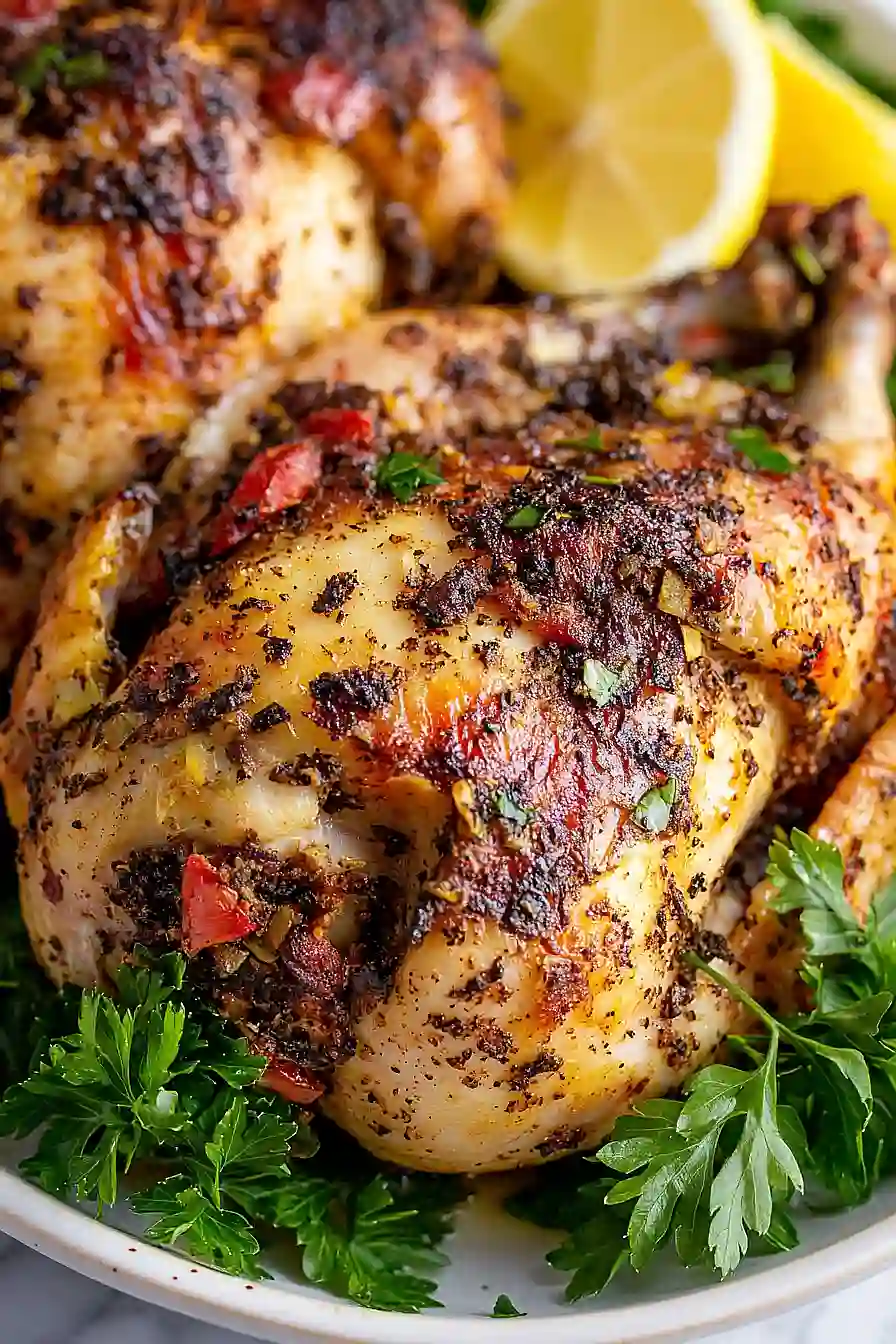 Roasted Jamaican Jerk Cornish Hens