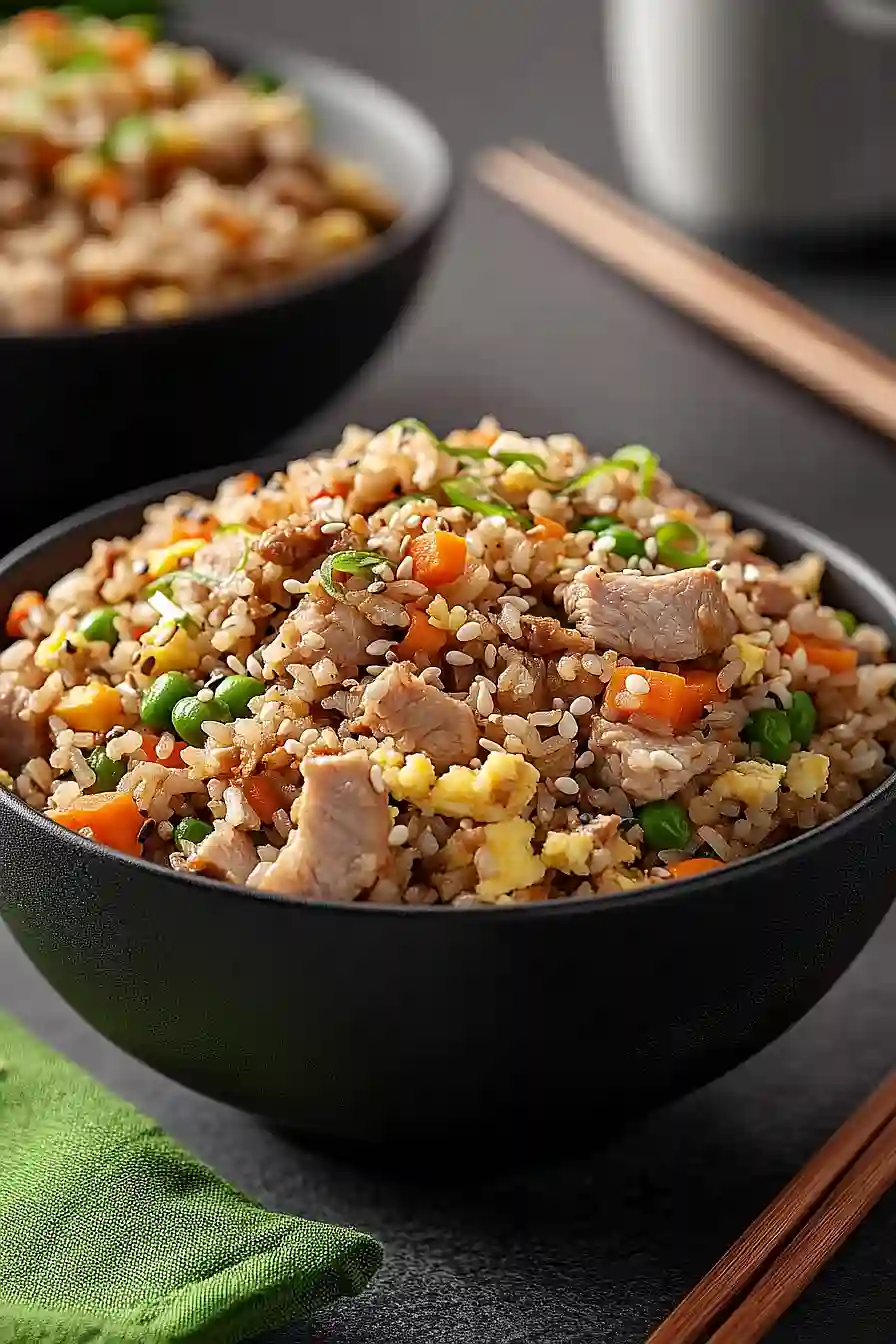 Homemade Pork Tenderloin Fried Rice
