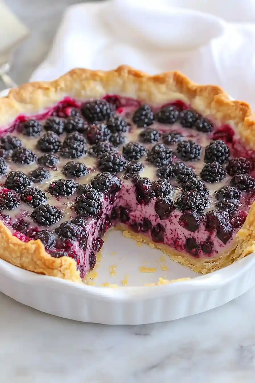 Best Black Raspberry Custard Pie