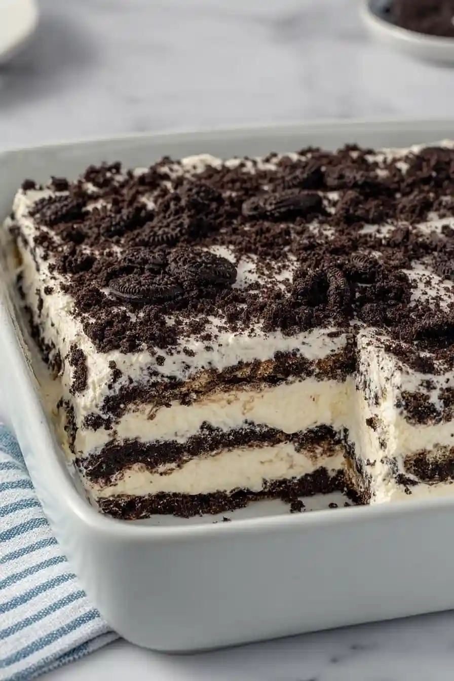 Homemade Oreo Icebox Cake