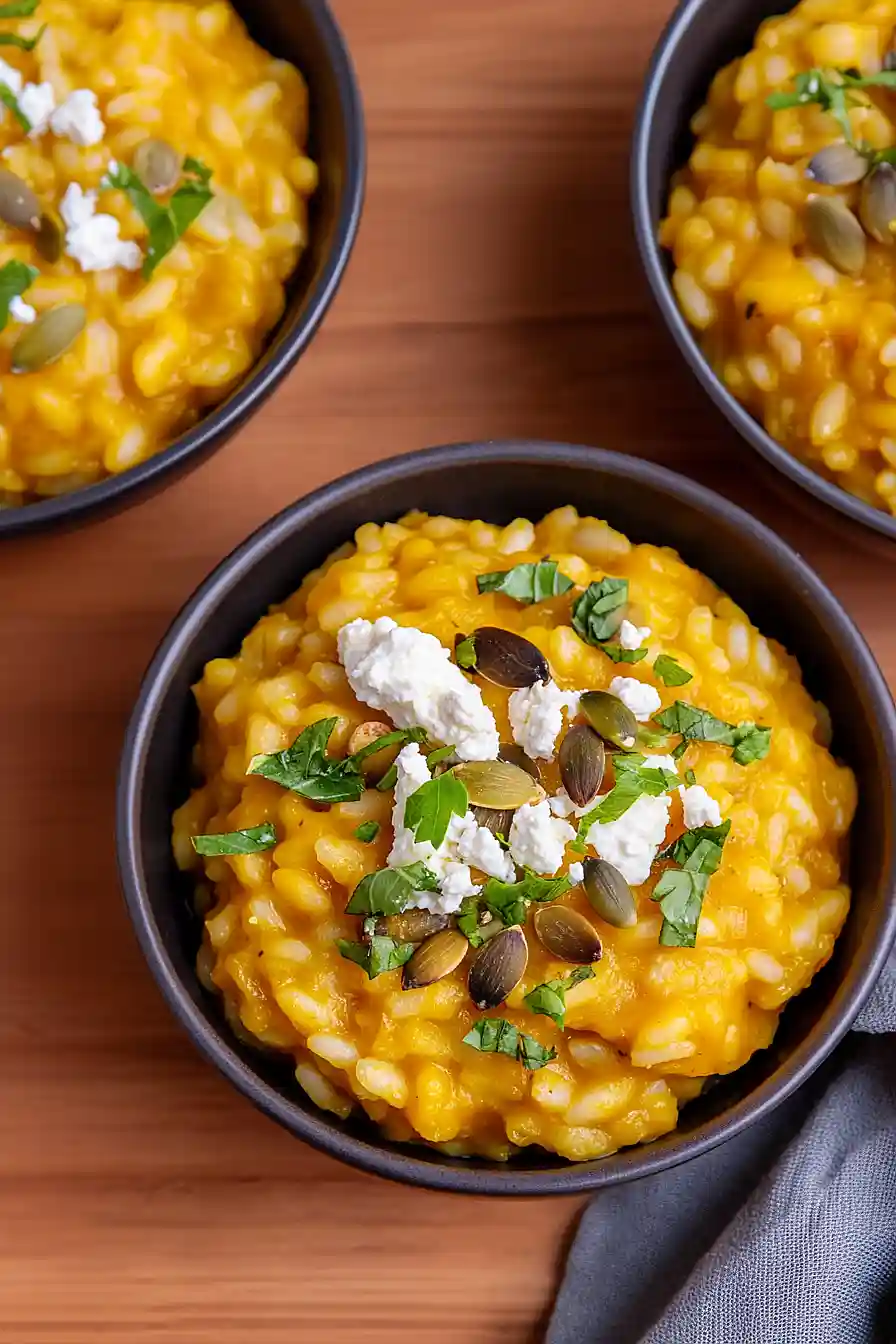 Fall Pumpkin Risotto with Goat Cheese
