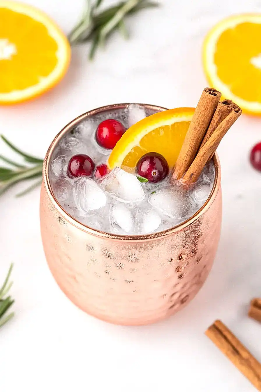 Homemade Cranberry Moscow Mule Mocktail