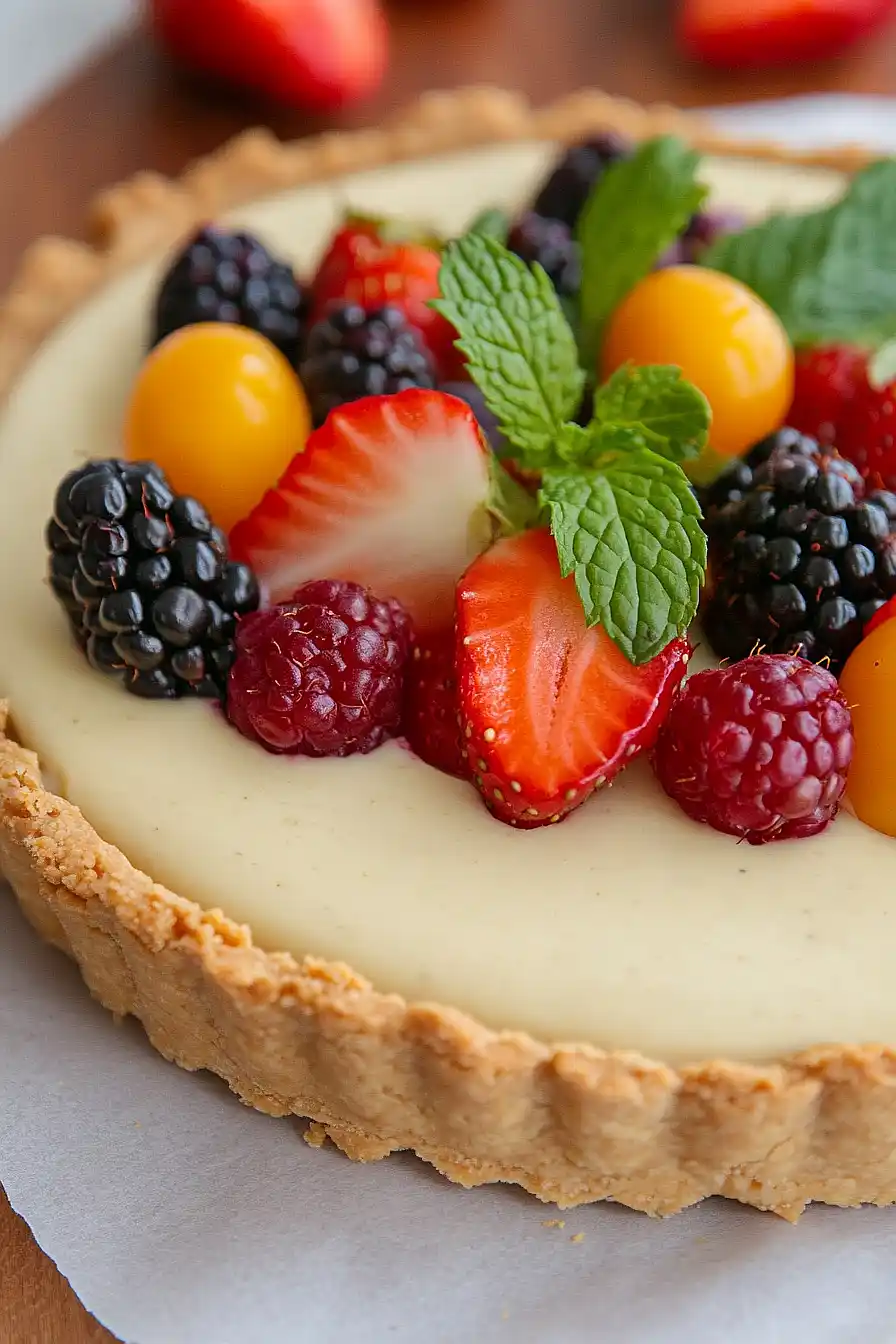 Silky Vanilla Custard Fruit Tart