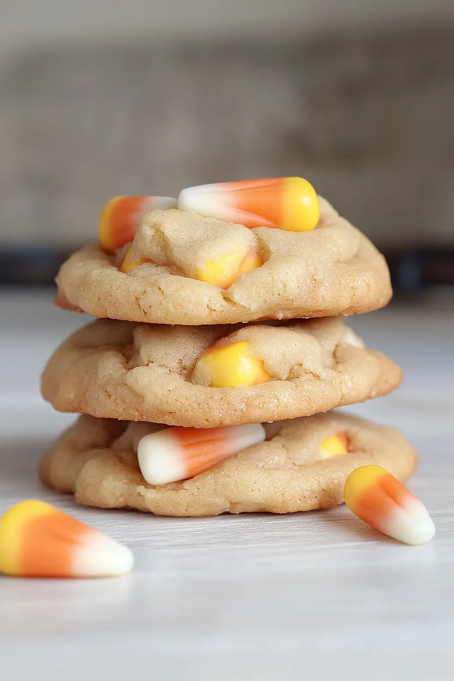 Chewy Candy Corn Cookies