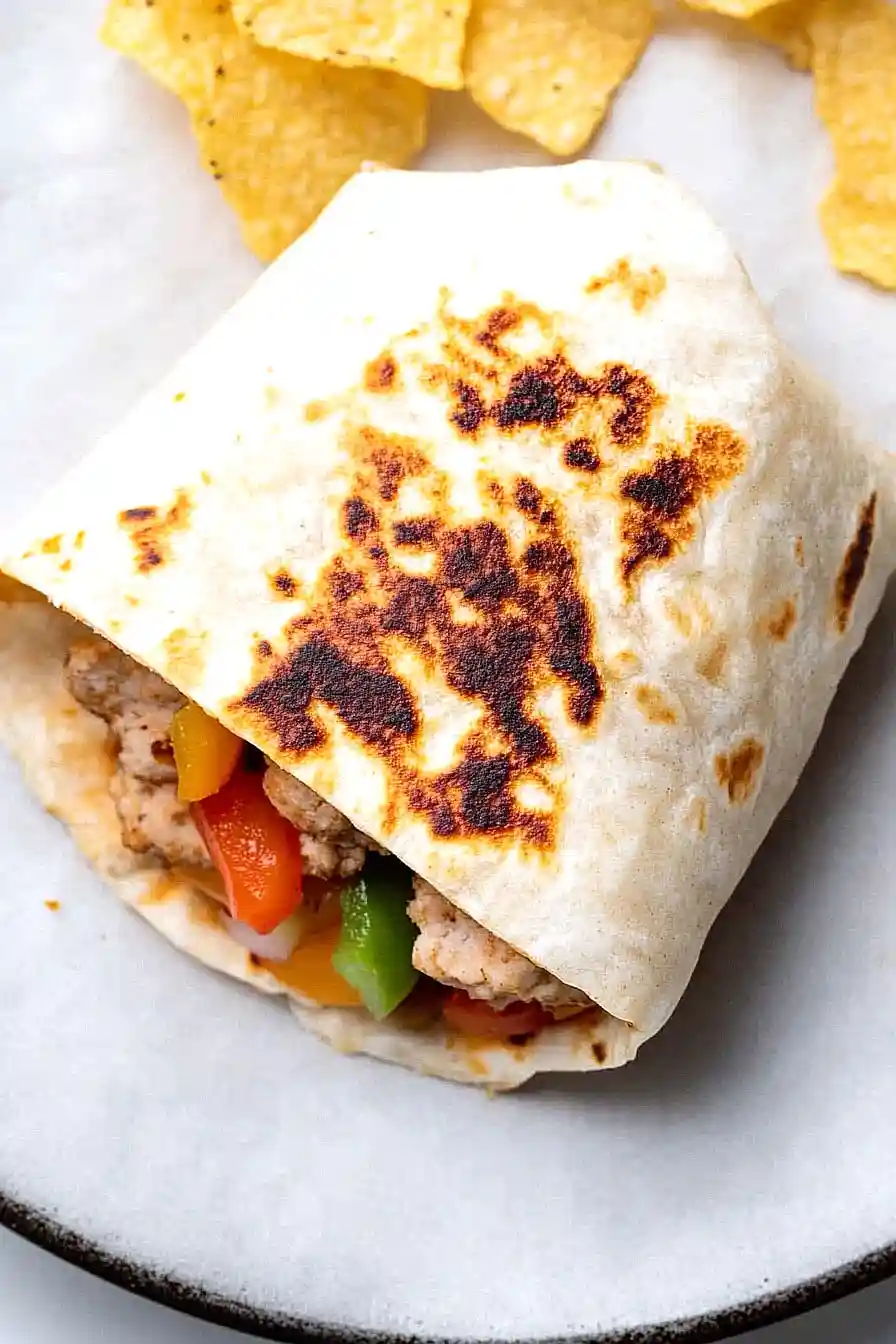 Crispy Turkey Burger Crunch Wrap