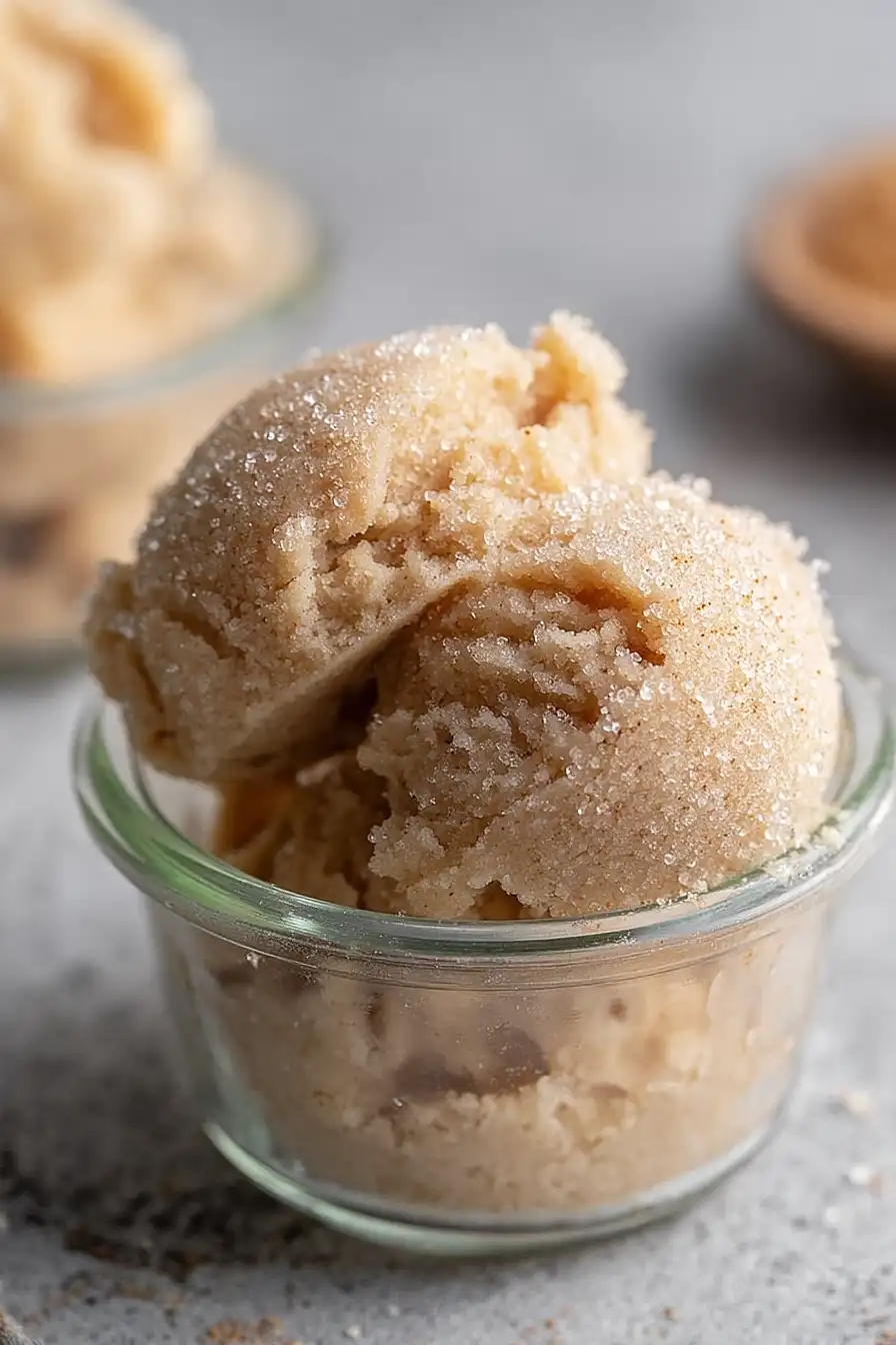Homemade No Bake Edible Snickerdoodle Cookie Dough