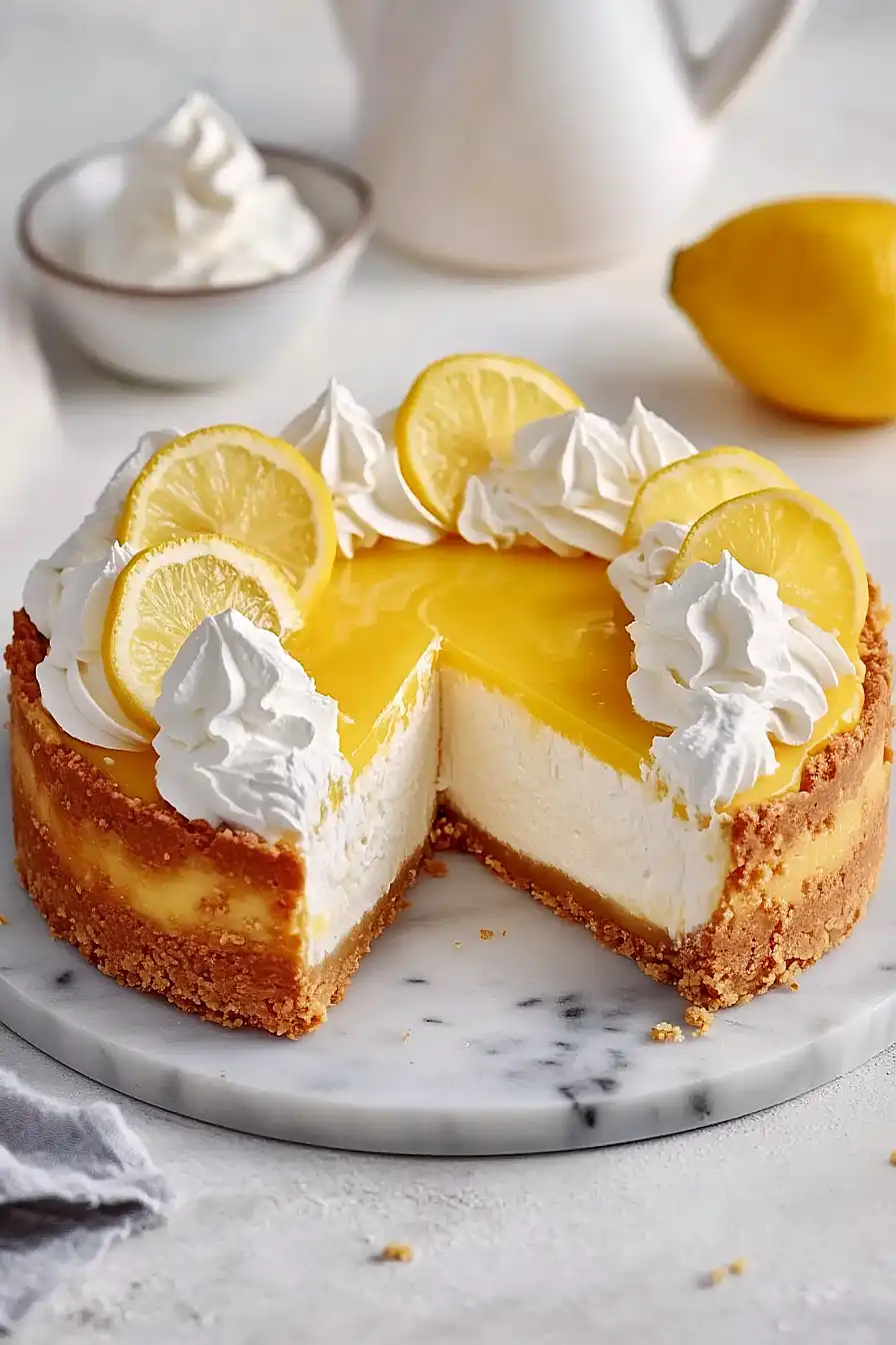 Ultimate Lemon Cheesecake with Shortbread Crust