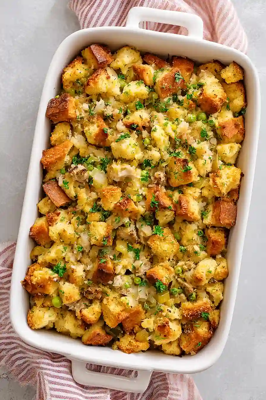 Chicken Broth Turkey Stuffing Casserole