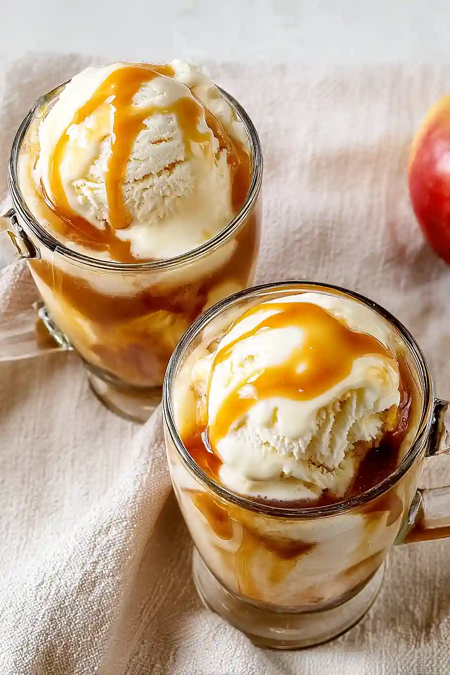 5-Minute Caramel Apple Cider Float