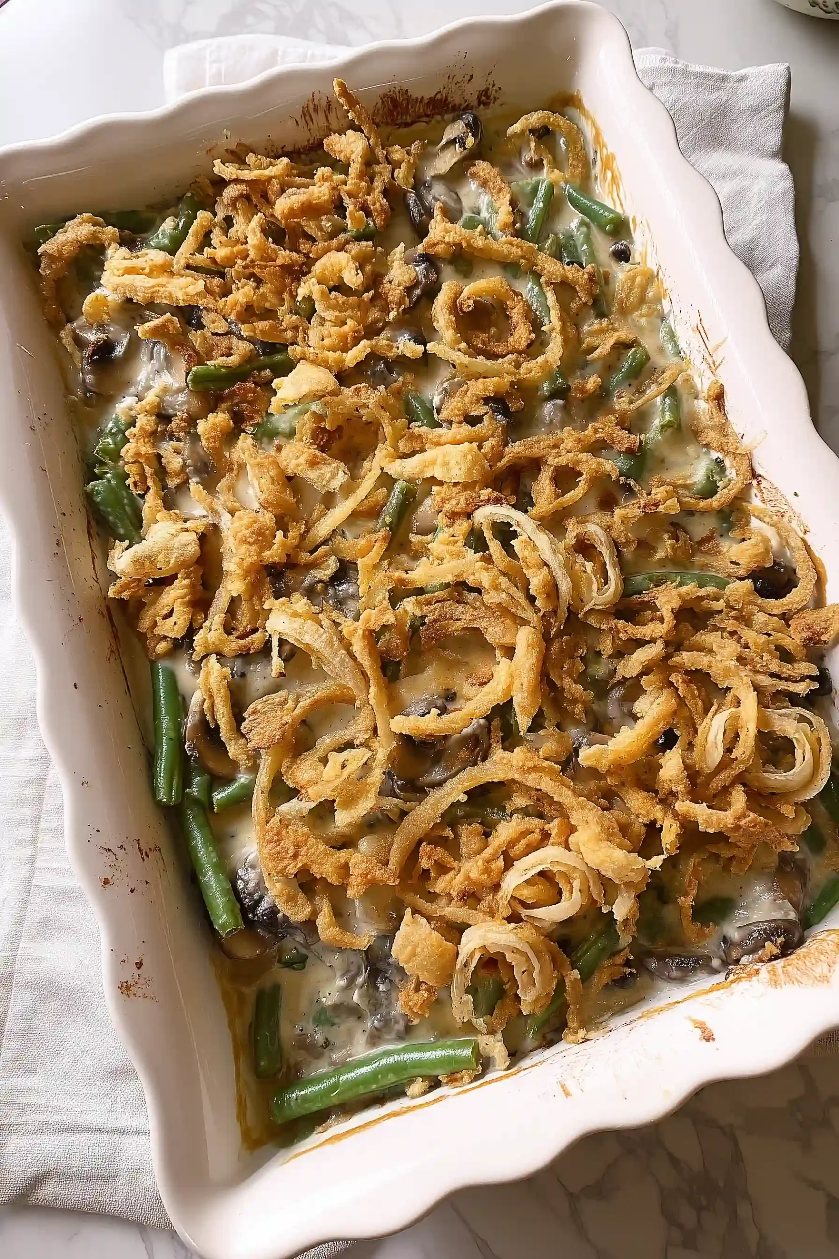 Classic Green Bean Casserole with Boursin Cheese