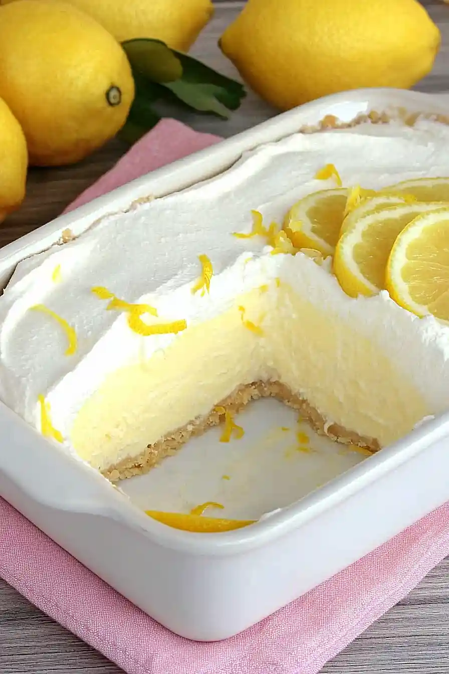 Classic Lemon Pudding Cheesecake