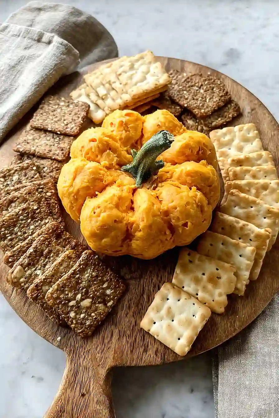 Party Pumpkin Shaped Cheese Ball