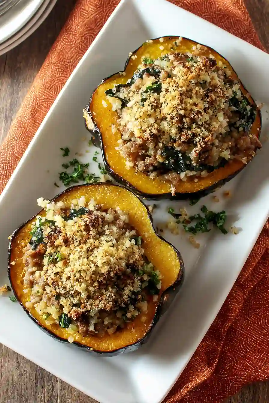 Best Stuffed Acorn Squash Sausage and Rice