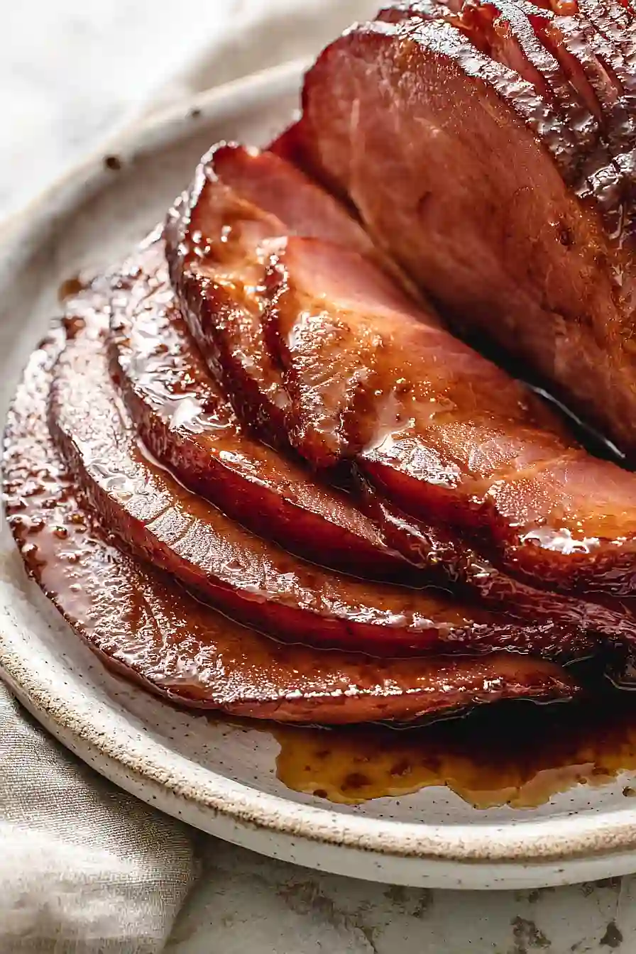 Easy Slow Cooker Glazed Ham