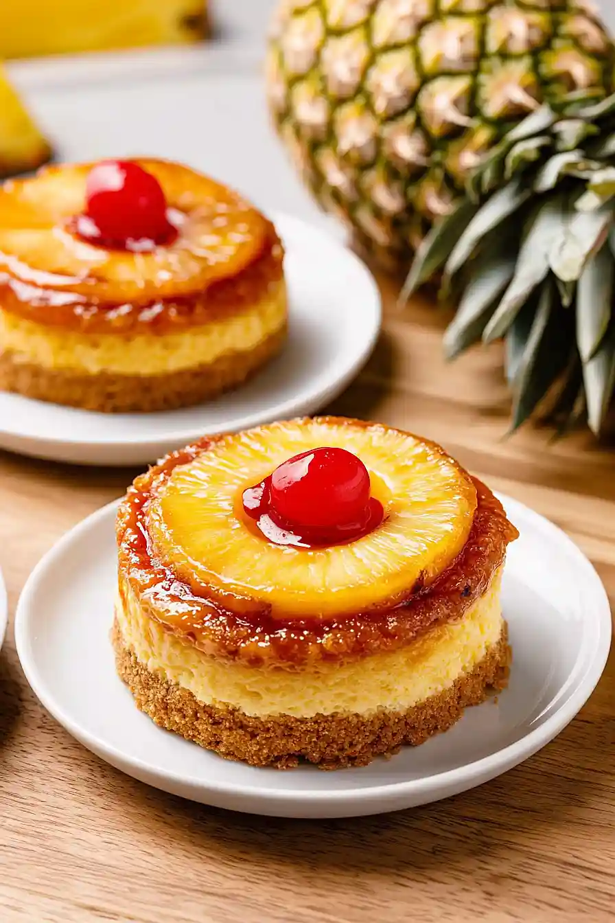 Easy Mini Pineapple Upside-Down Cheesecakes