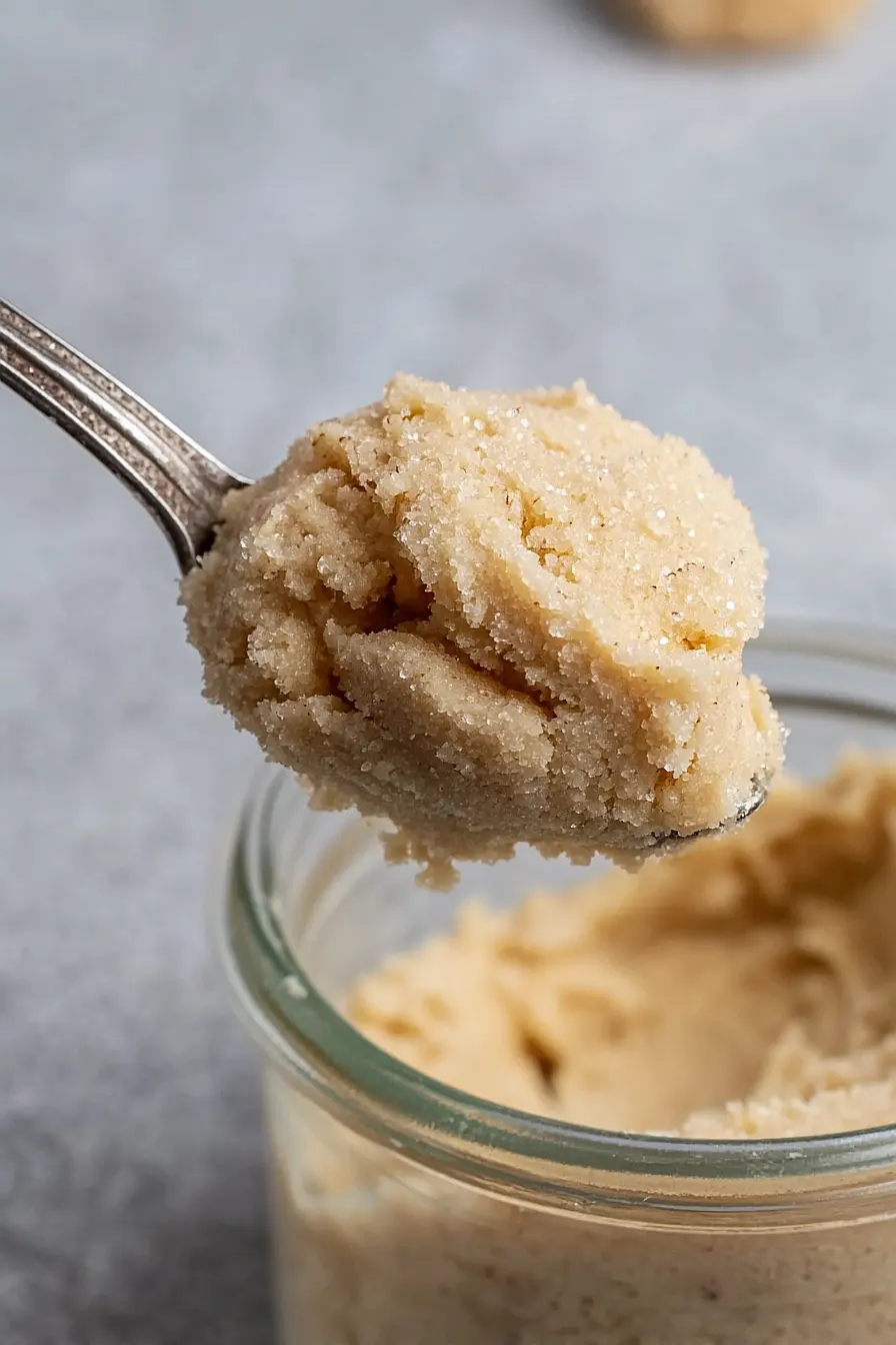Homemade No Bake Edible Snickerdoodle Cookie Dough