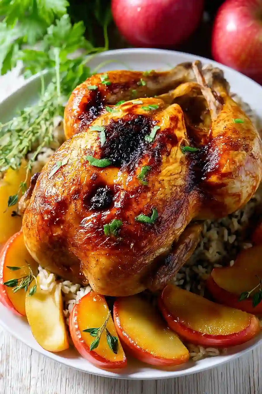 Juicy Apple Cider Roasted Chicken