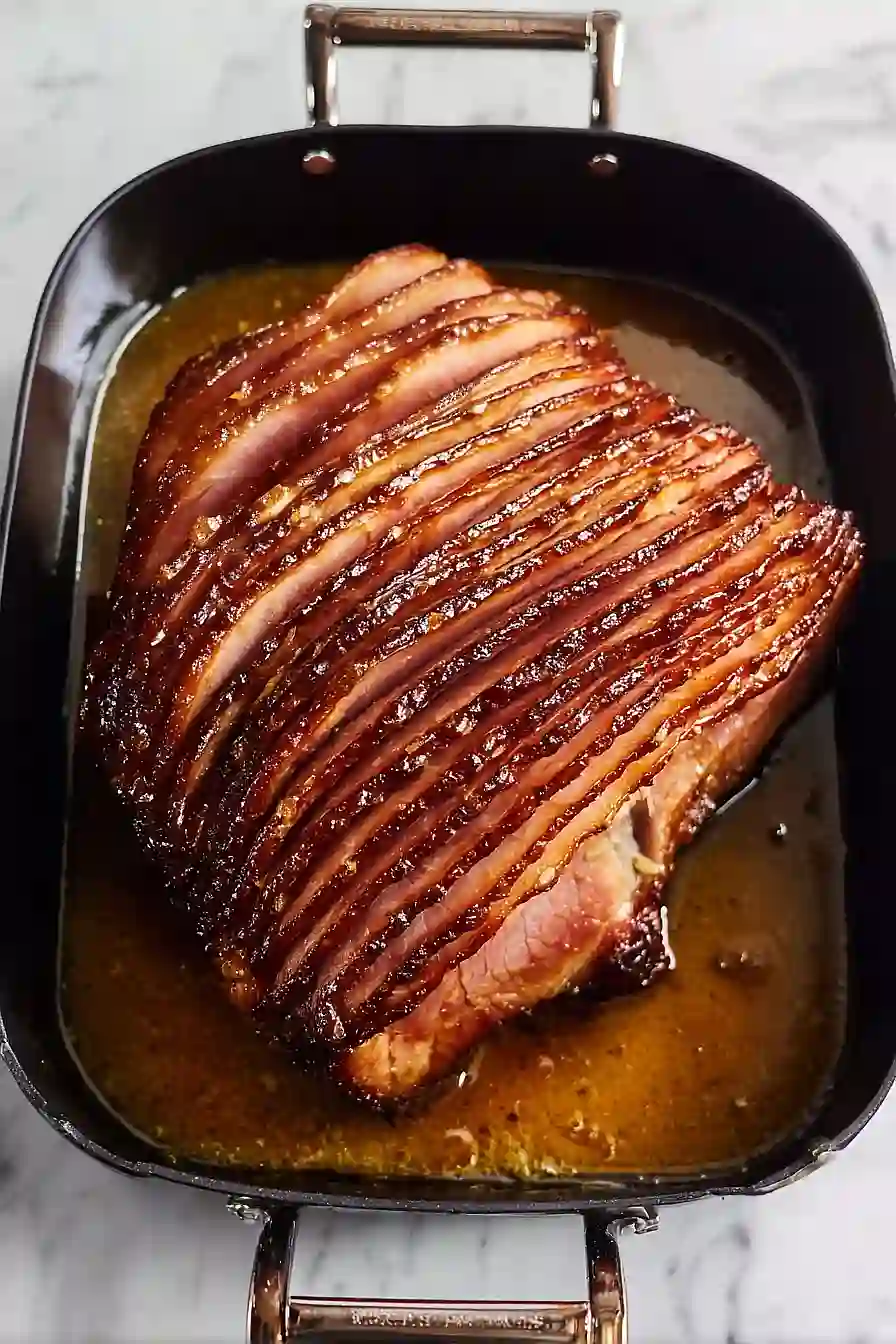 Sweet Maple Bourbon Glazed Ham