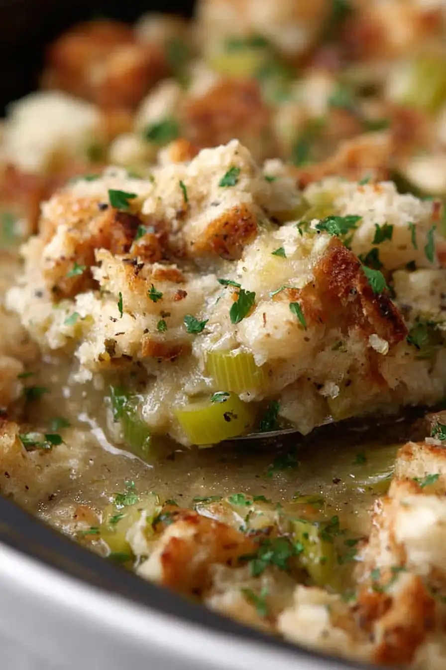 Moist Crockpot Stuffing