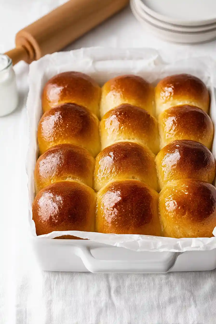 Traditional Brioche Dinner Rolls