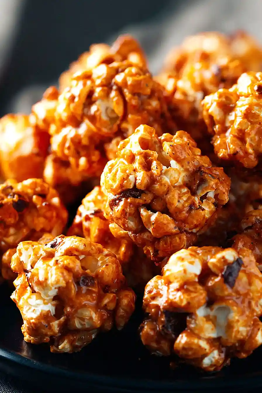 Marshmallow Pumpkin Spice Popcorn Balls