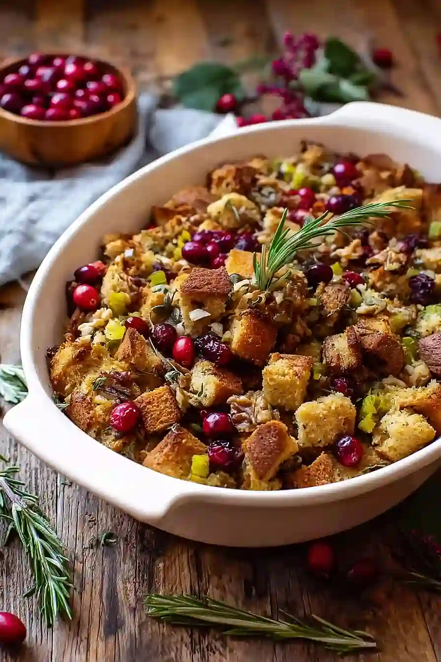 Homemade Cornbread Stuffing with Cranberries