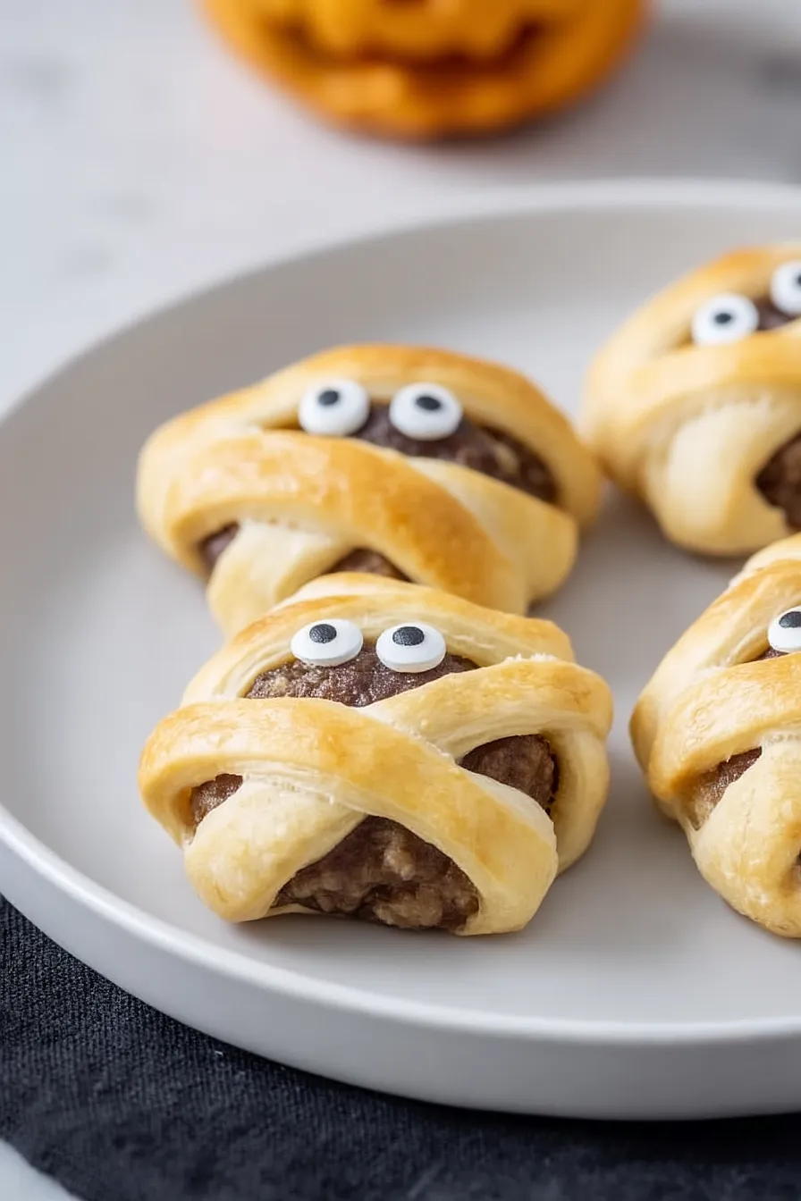 Easy Meatball Mummies