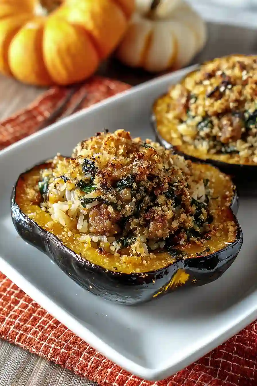 Best Stuffed Acorn Squash Sausage and Rice