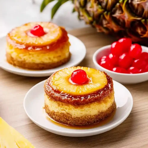 Easy Mini Pineapple Upside-Down Cheesecakes