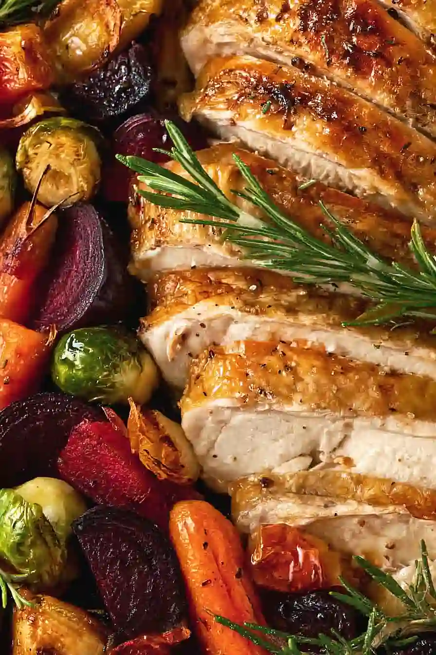 Best Spatchcock Turkey with Vegetables