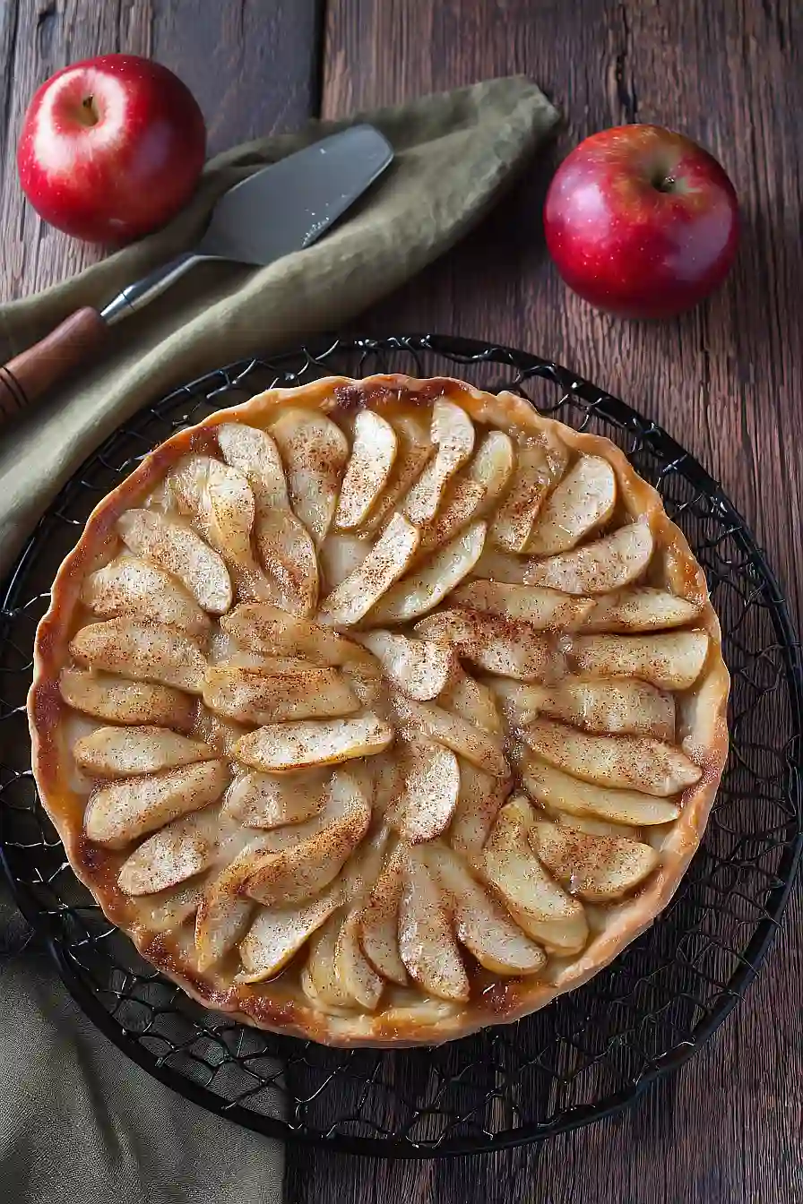 Open-Face Apple Pie Without Top Crust