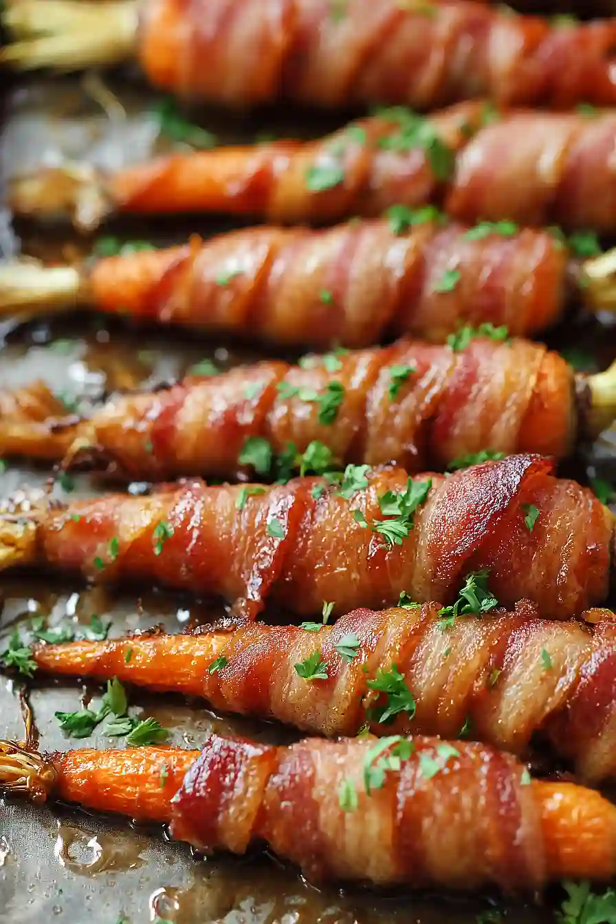 Caramelized Bacon Wrapped Carrots