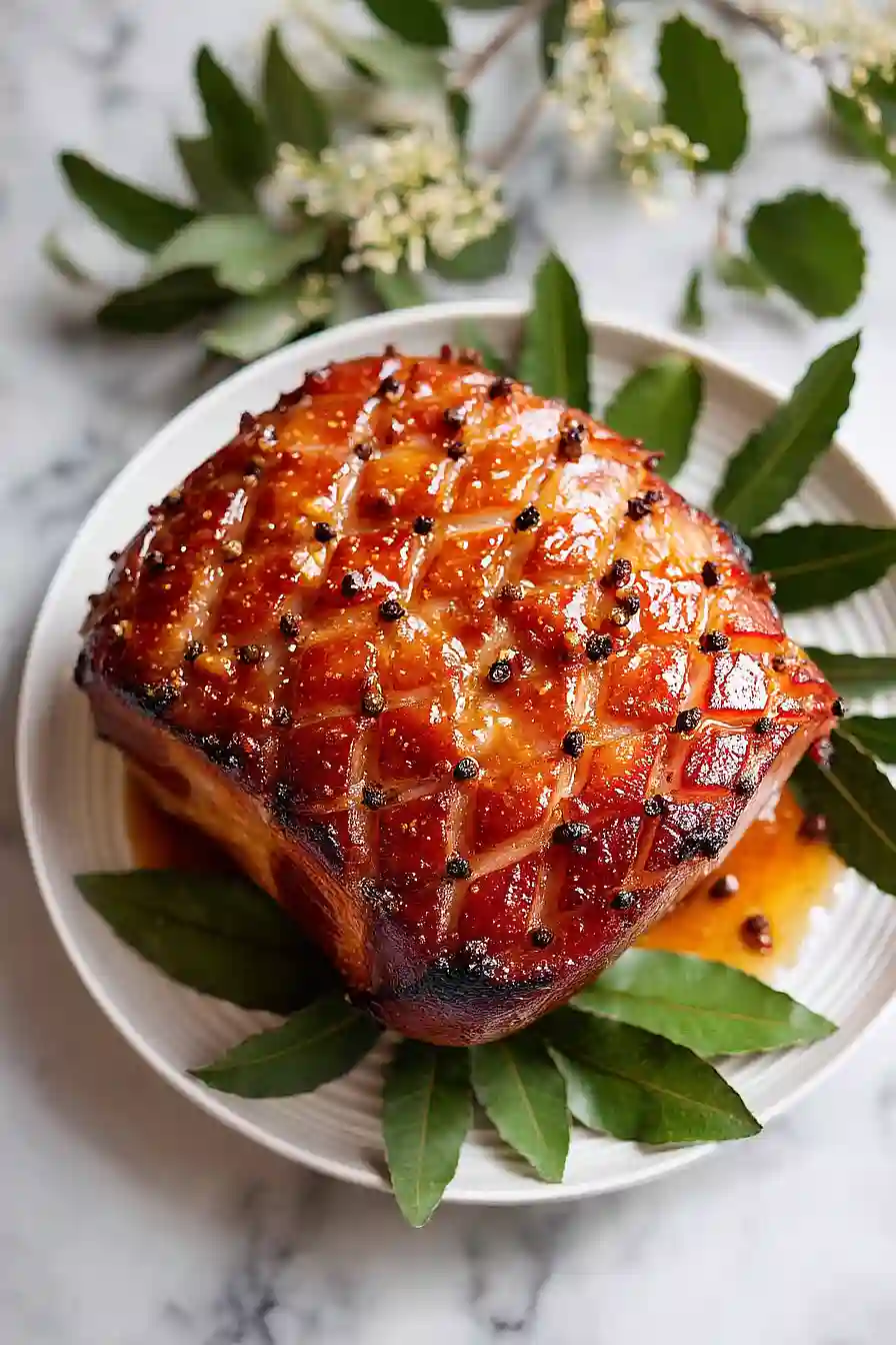 Simple Fig Jam Glazed Ham
