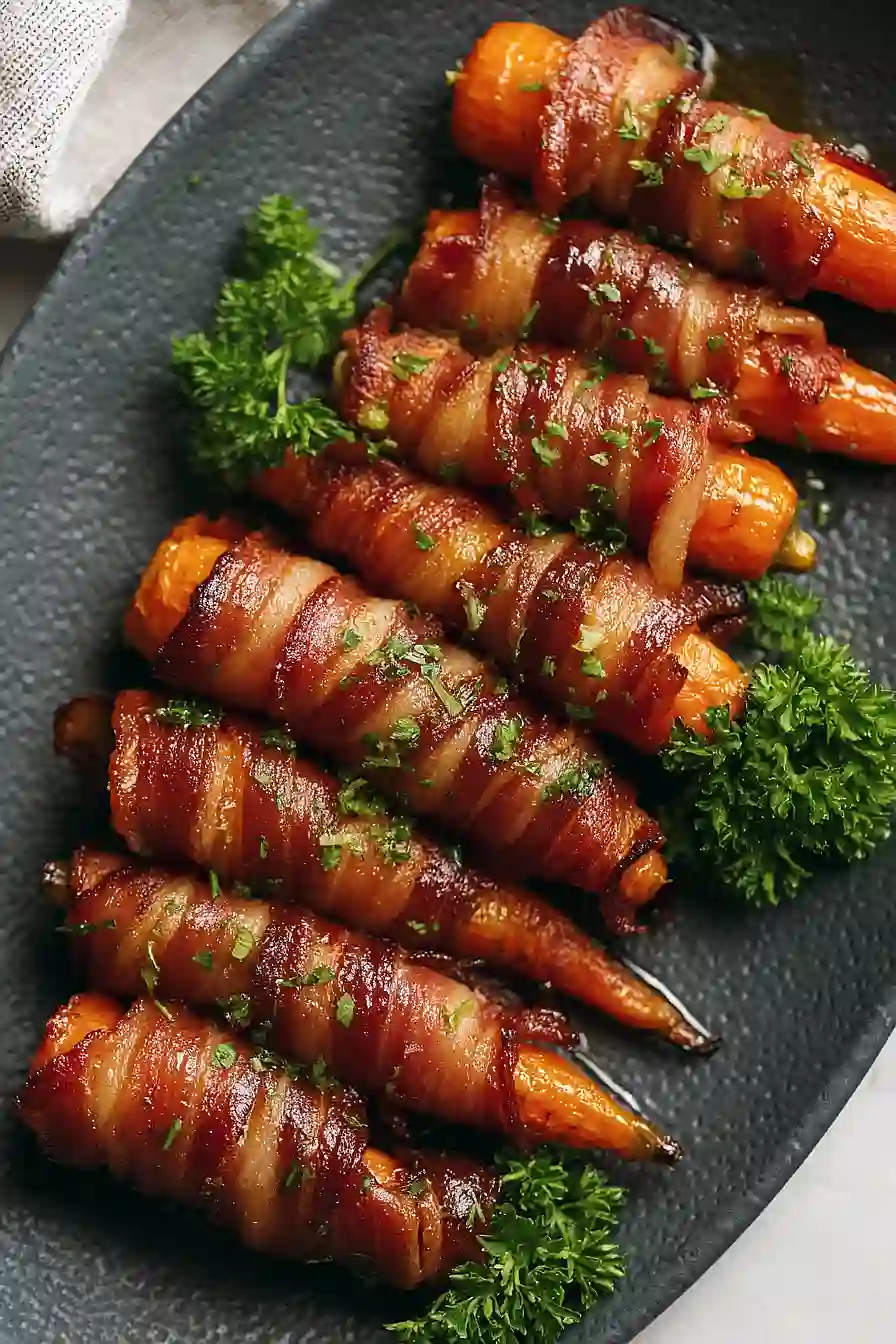 Caramelized Bacon Wrapped Carrots