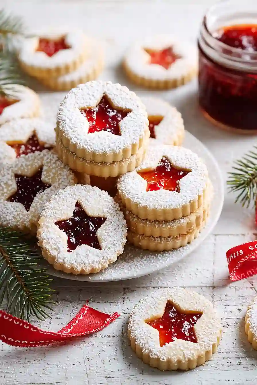 Festive Jam Christmas Biscuits