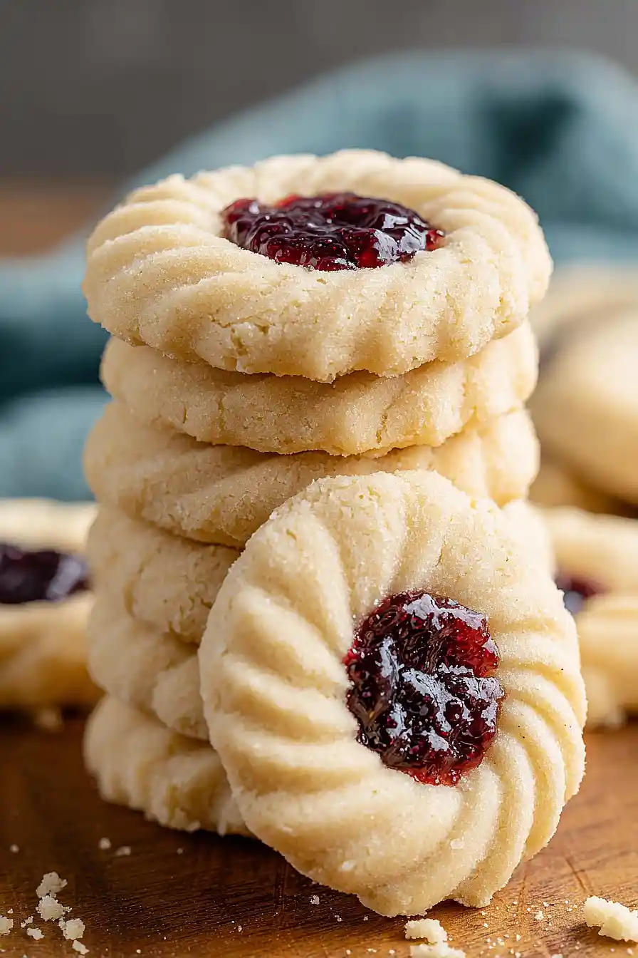 Homemade Shortbread Cookies with Jam
