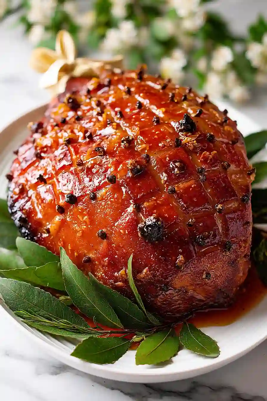 Simple Fig Jam Glazed Ham