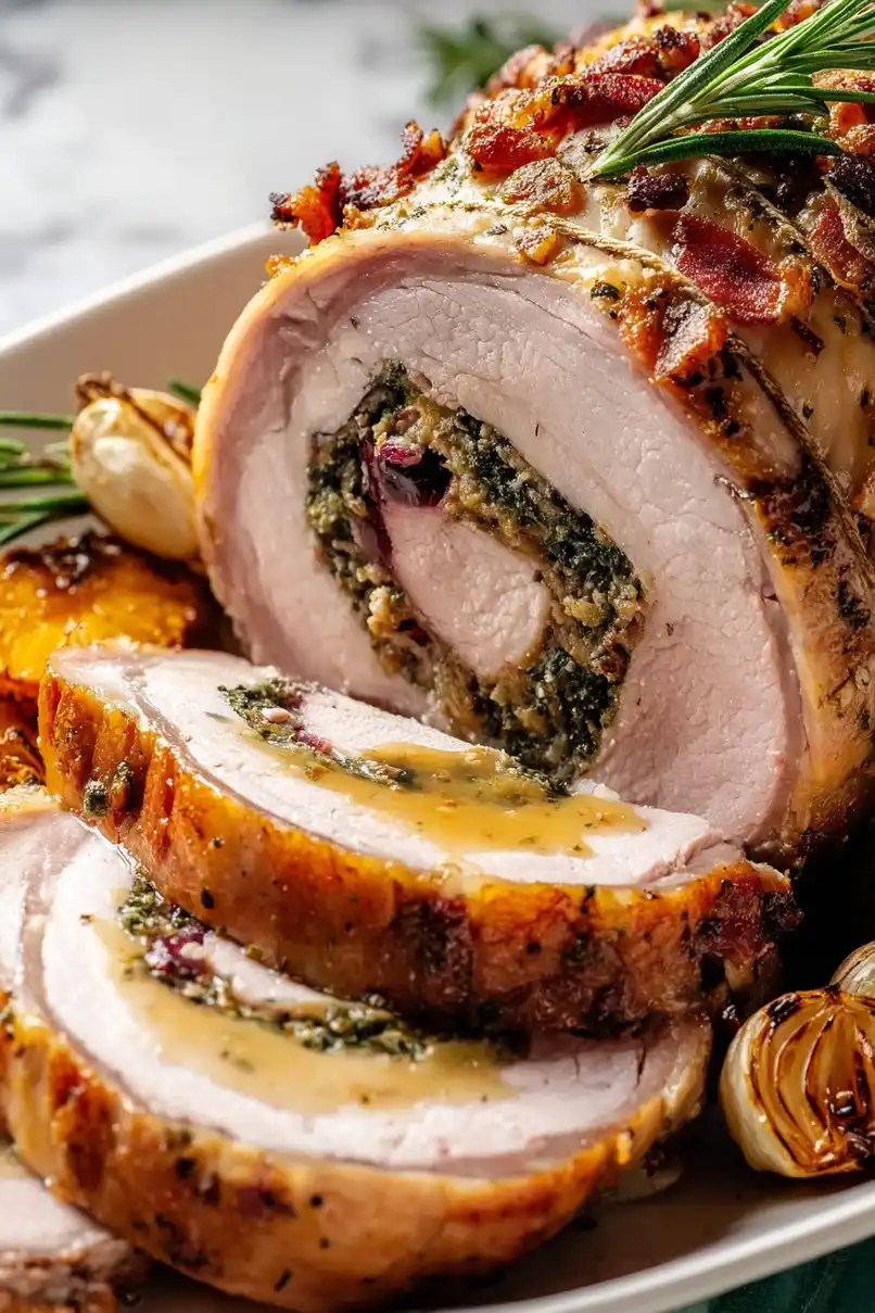 Delicious Christmas Stuffed Pork Roast