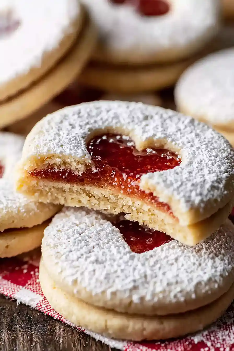 Mouthwatering Dairy Free Strawberry Linzer Cookies